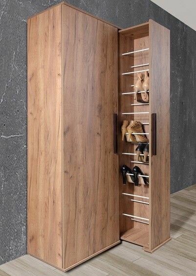 Прихожая Nature. Комплект 4, Дуб Табачный Крафт/Черный, 86х211.3х40 см.