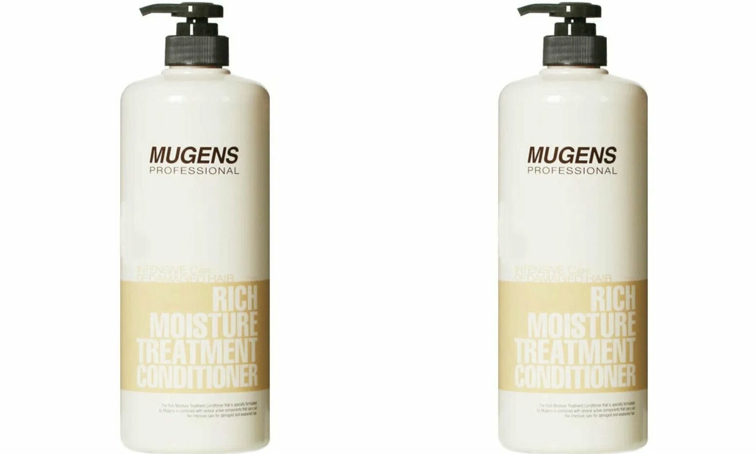 WELCOS Кондиционер для волос увлажняющий Mugens Rich Moisture Treatment Conditioner, 1000 мл, 2 шт