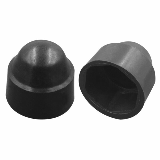 Колпачок на болт/гайку M6 пластиковый черный, 30 шт - декоративное закрытие резьбы