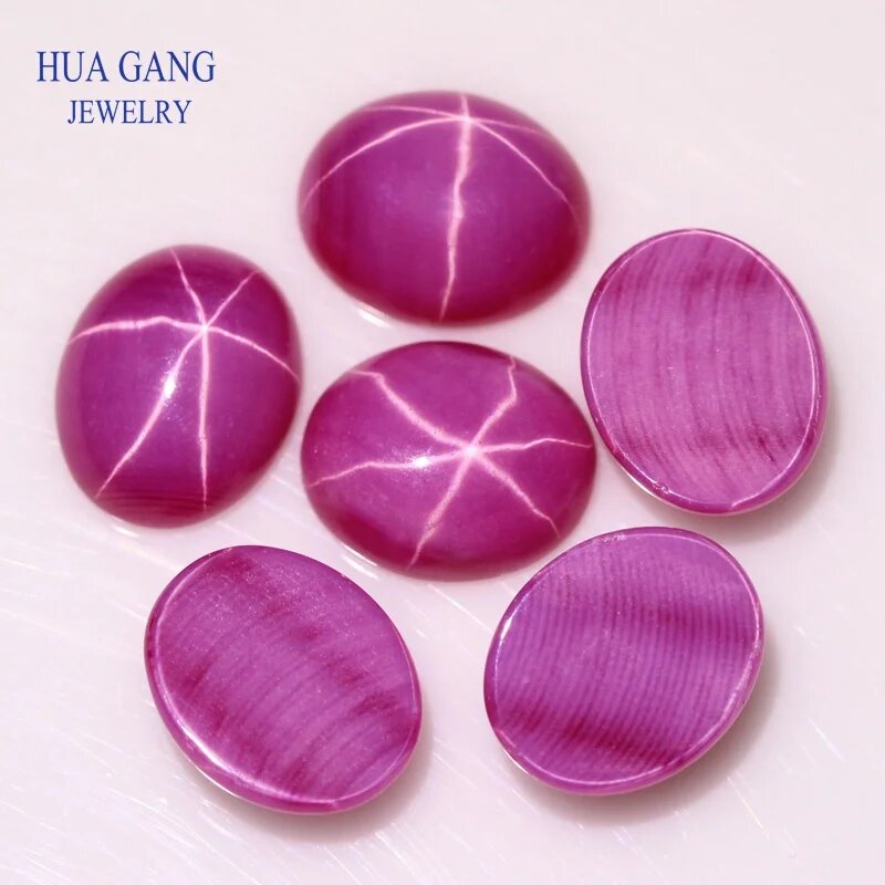 Бусины Excellent Heart корунд сапфир овальные красные синие Фиолетовый, 7x9mm 1pc, Rose Red