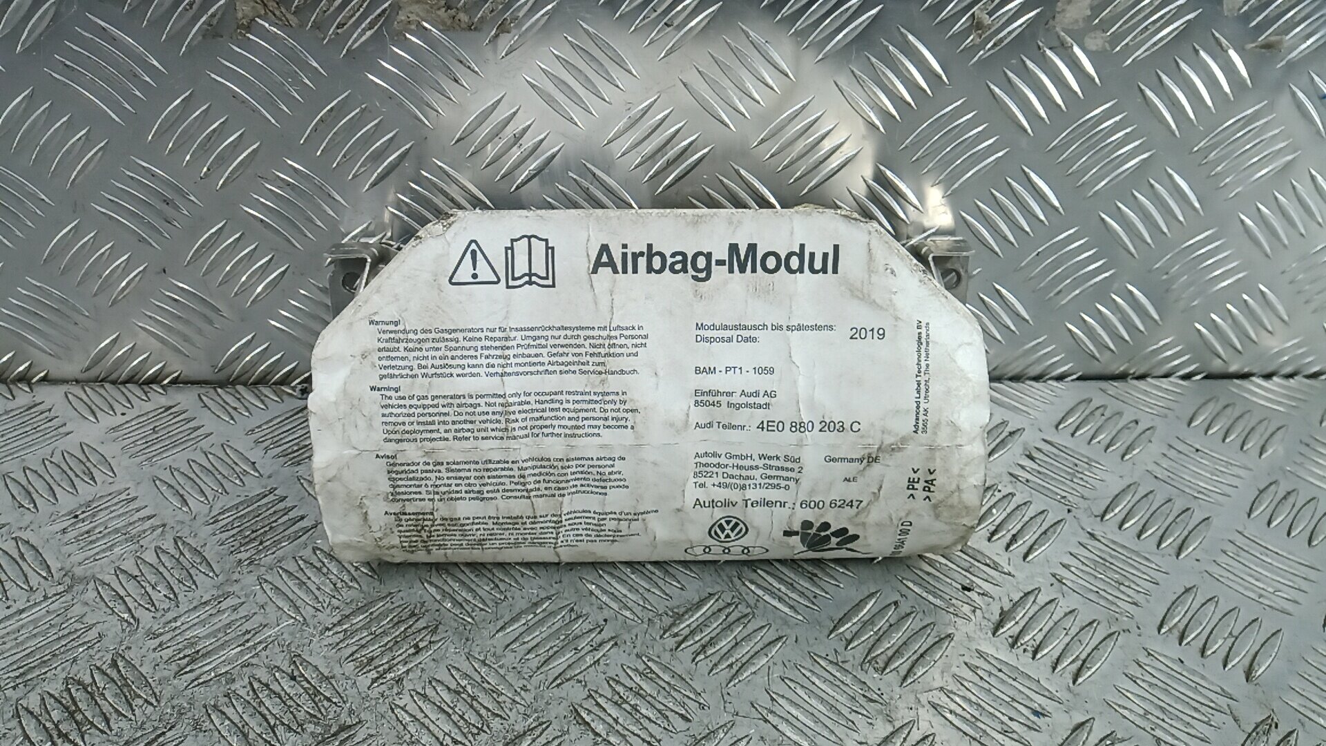 Подушка безопасности пассажира AUDI A8 D3, Номер 4E0880203C