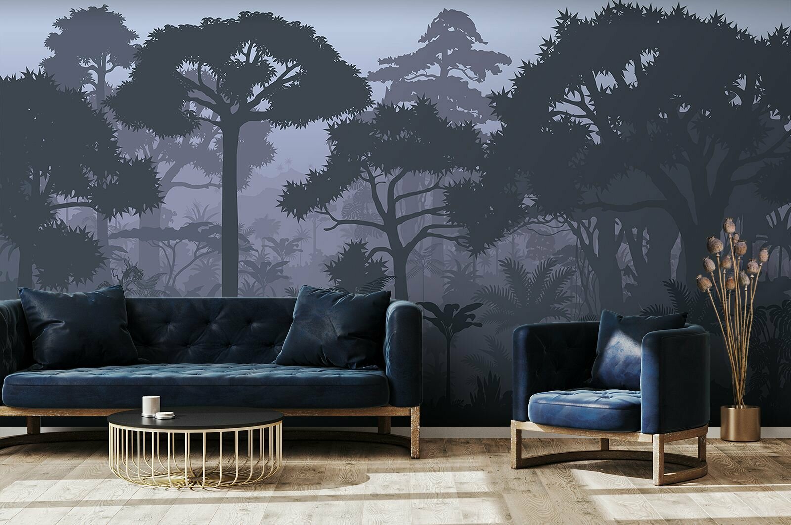 Фотообои Luxury Walls AM05205 "Тёмные джунгли" 500х270