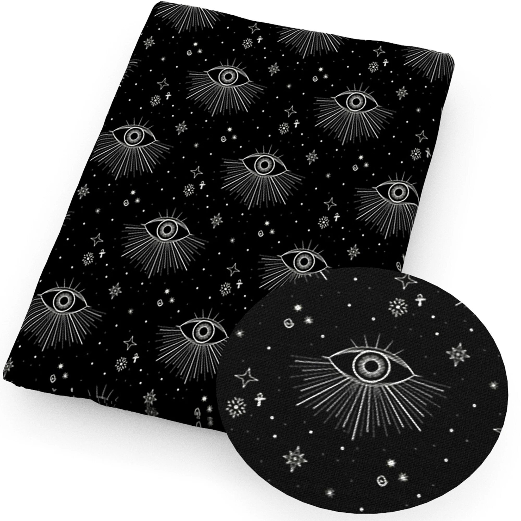 Хоррор ткань полиэстер хлопок 50*145 см Черный, Polyester Cotton, 1132878