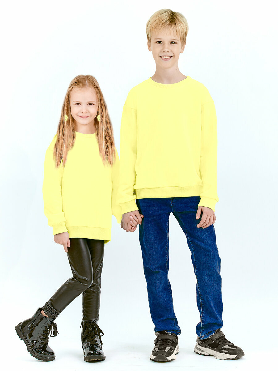 Свитшот детский оверсайз школьный толстовка без капюшона