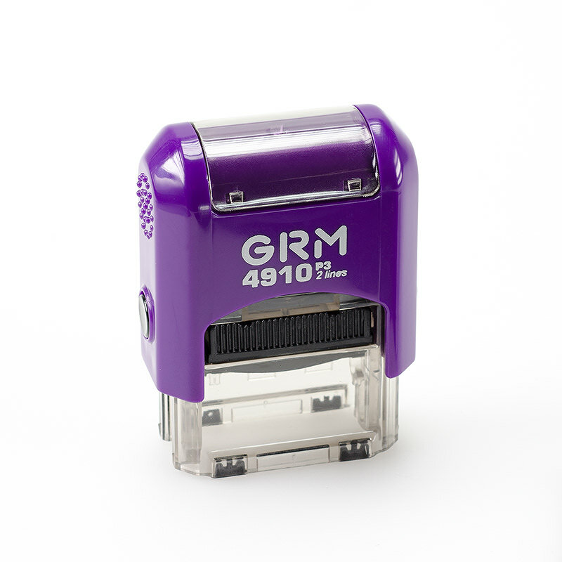 GRM 4910 P3 оснастка для штампа, 26х9мм, корпус фиолетовый глянцевый