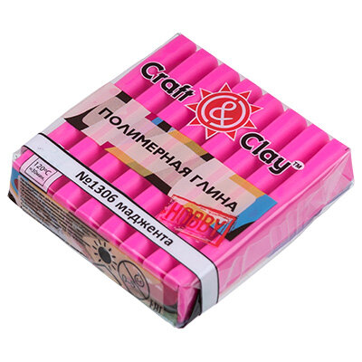 Полимерная глина "Craft&Clay" CCH флуоресцентный 52 г 1306 маджента