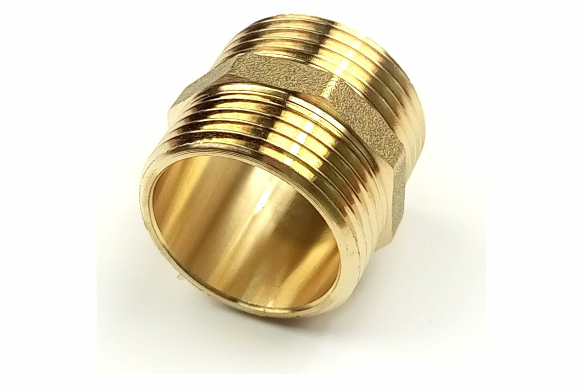 Brassco ниппель G1 Standart 4961629 латунное резьбовое соединение для трубопроводов