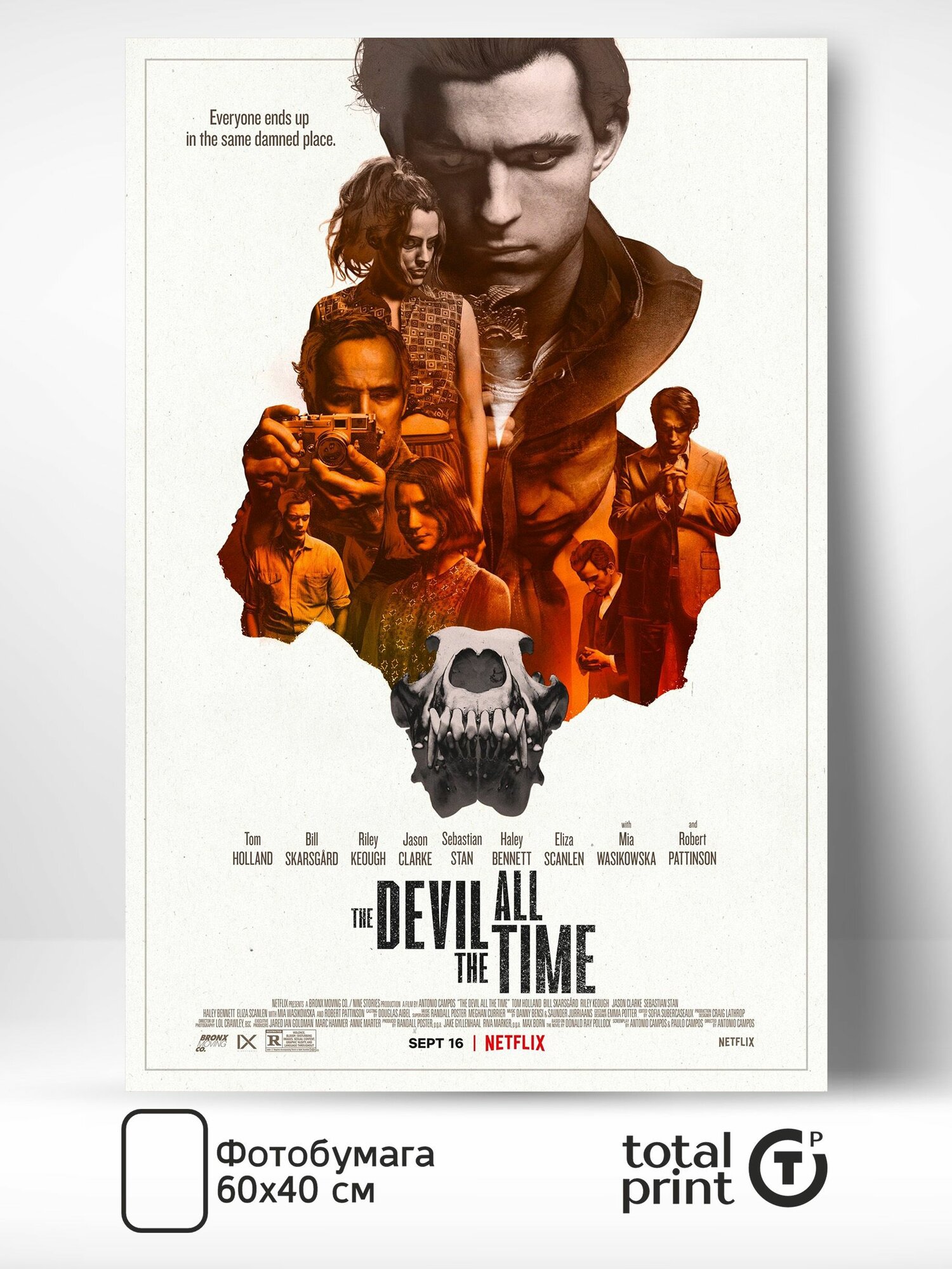 TotalPrint Постер для интерьера по фильму, 60х40см, Дьявол всегда здесь