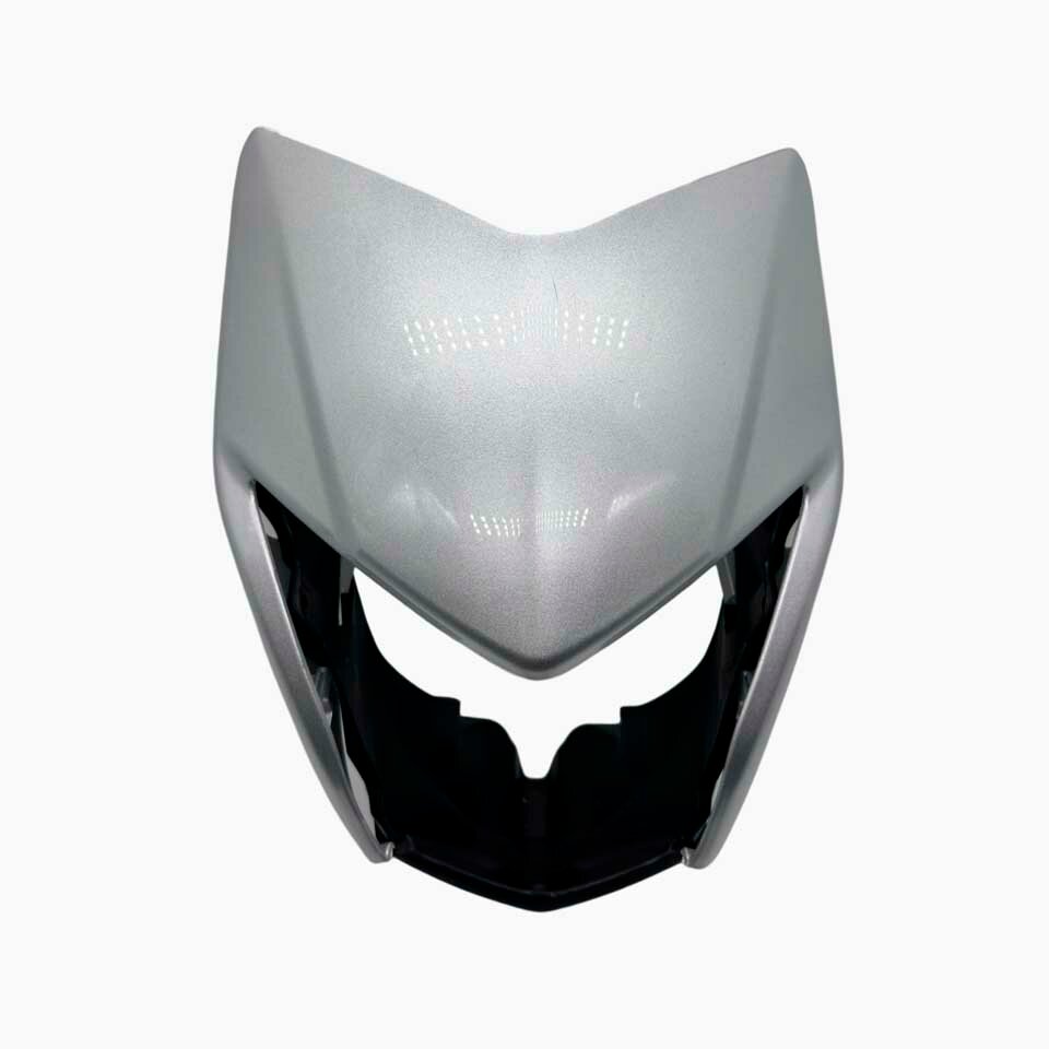 Щиток фары на мопед Alpha FX Max, LUX серебристый