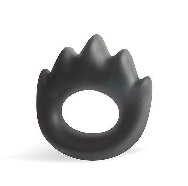 Толстое кольцо Sex Expert черное с вибрацией диаметр 3 см из гипоаллергенного силикона