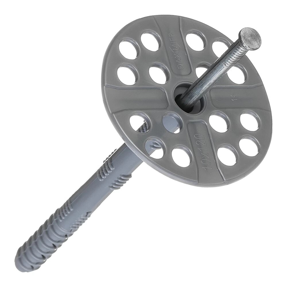 Дюбель для теплоизоляции Daxmer 10х120 мм металлический гвоздь (250 шт.) Daxmer 434885