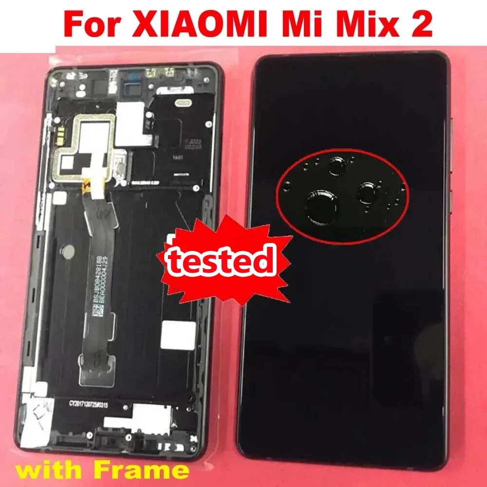 Лучший ЖК-дисплей IPS для Xiaomi Mi Mix 2 Mix2, дисплей с сенсорным экраном и дигитайзером в сборе, датчик с рамкой для телефона Pantalla