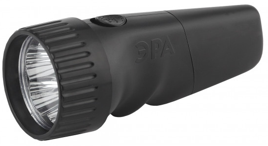 Фонарь ручной ЭРА SDA30M 40Лм с прямой подзарядкой 220V, 5 LED NiMH 1.6Ah, пластик черный, Б0020022 / светодиодный / аккумуляторный
