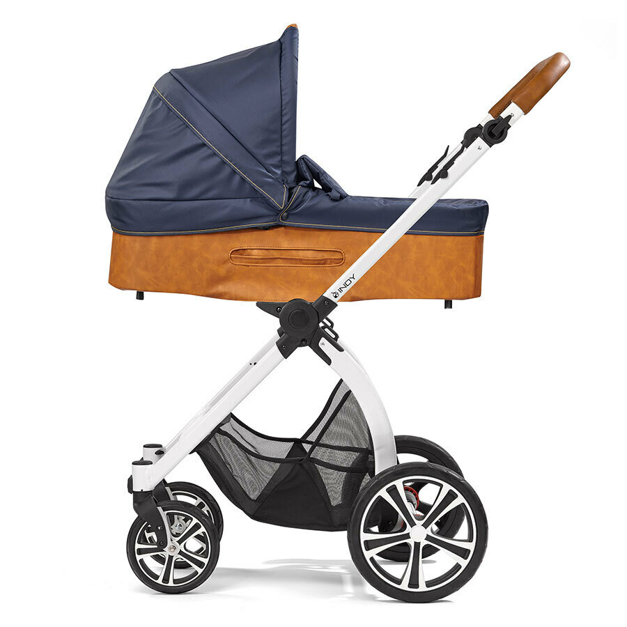 Детская коляска 2 в 1 Gesslein Indy Classic надувные колеса Shore люлька для новорожденного и прогулочный блок