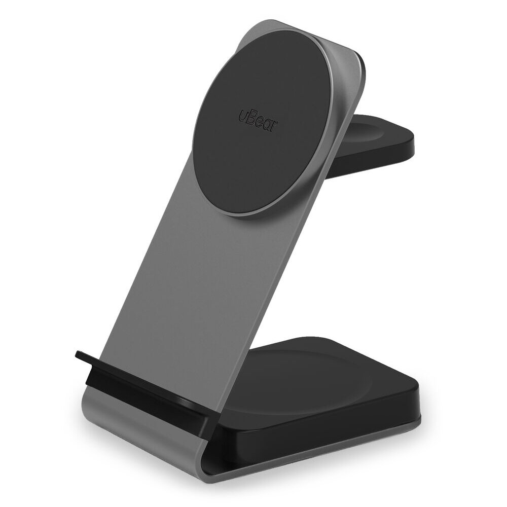 Беспроводная зарядная панель 3 в 1 uBear Level Pro Galaxy Watch Edition 25W Grey