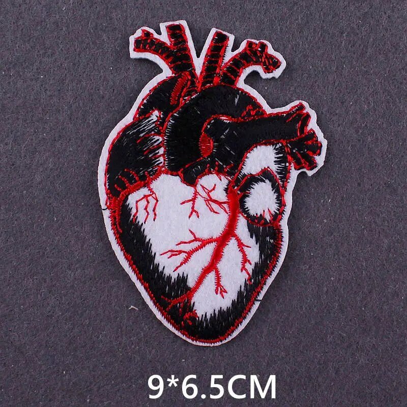 Вышитые нашивки Pulaqi красное сердце Красный, PE0427CT