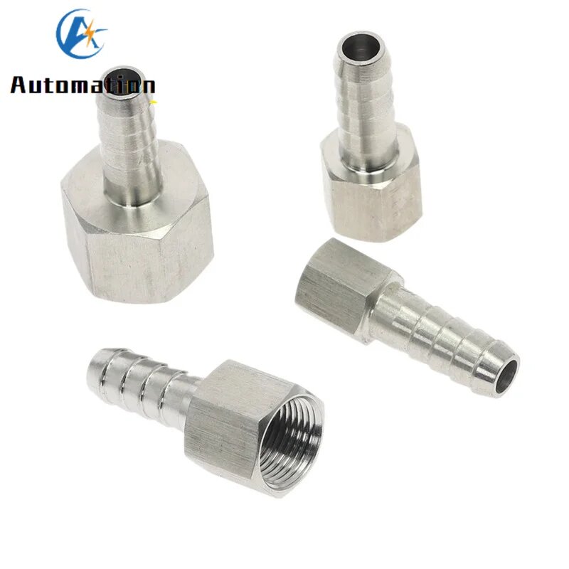 Штуцер из нержавеющей стали, нитки для пряжи, 1/4", 8mm Barb