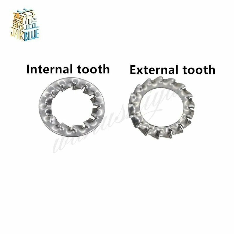 Шайбы зубчатые DIN6798A/J M2.5-M10, External tooth, M5, 100шт