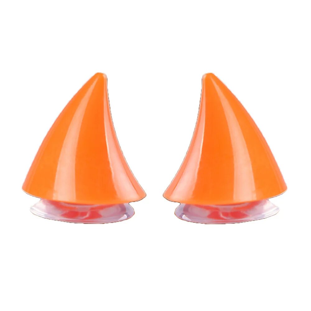 2 шт. красочные мотоциклетные шлемы с рогами дьявола, наклейки на шлем для Оранжевый, Orange