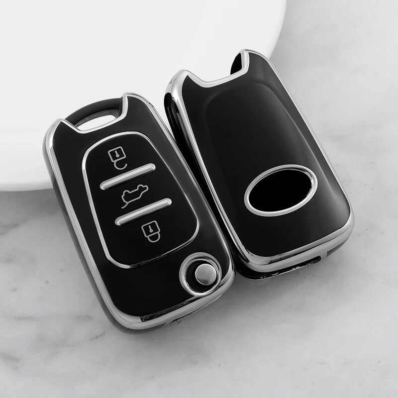 Черный чехол для ключа Kia Hyundai, TPU