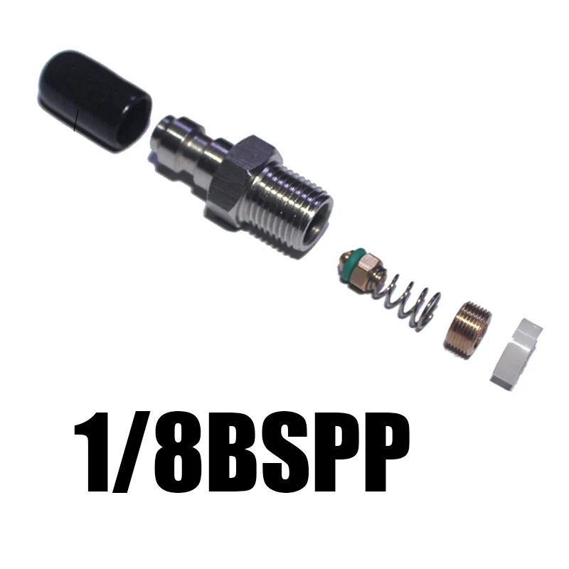 BOZO Адаптер быстрого отключения для пейнтбола 8 мм нержавеющая сталь Outer Male 1-8BSP