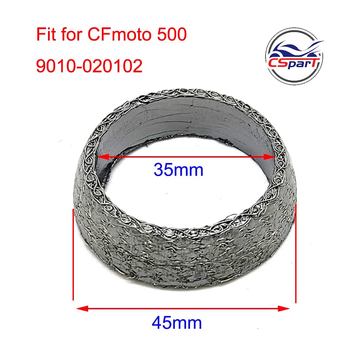 Прокладка выхлопной системы, уплотнение в форме пончика для CFMOTO 500 625 500CC 4x4 ATV UTV Go Kart Dune Buggy 9010-020102