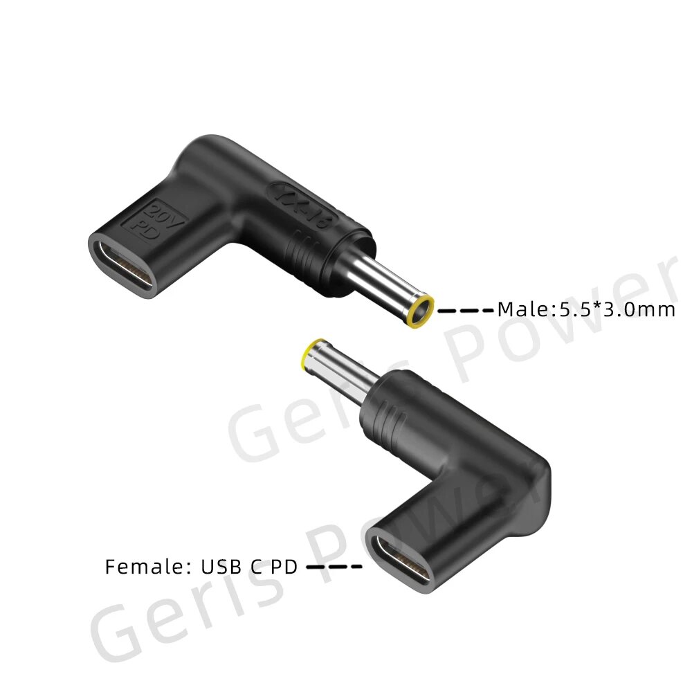 Geris Power адаптер питания для ноутбука 65 Вт 100 Вт USB Type C 5.5-3.0mm