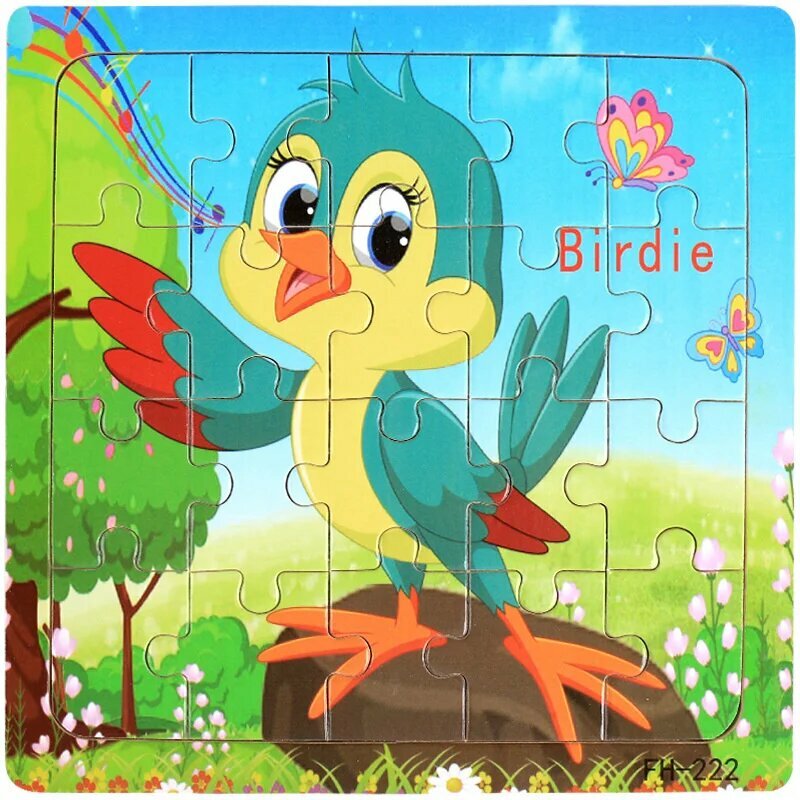 Деревянный 3D пазл skxnier для детей от 3 лет Birdie
