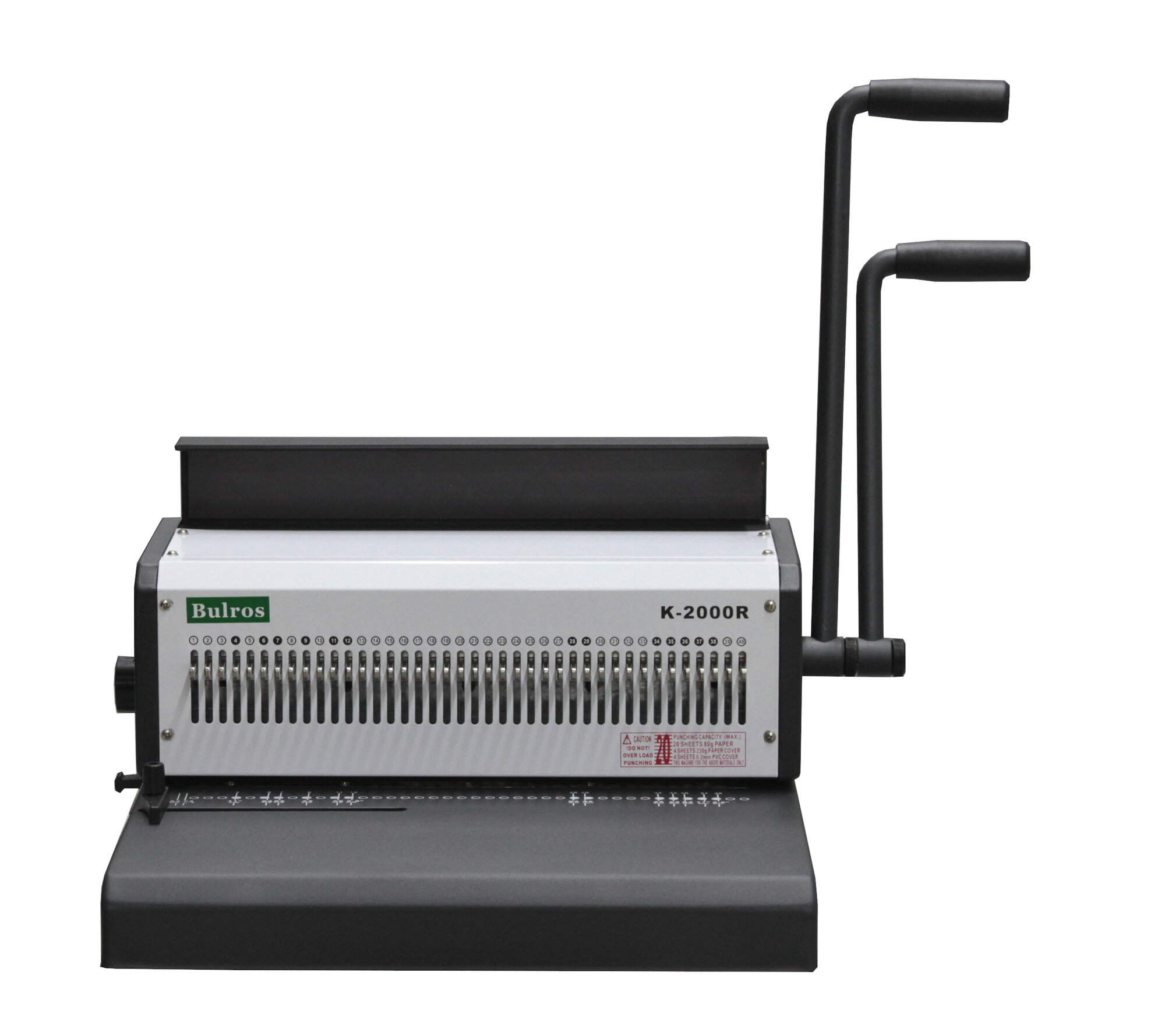 Переплетчик Bulros K-2000R на металлическую пружину 3:1, 350мм 20/120 листов, круглые отверстия