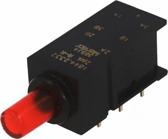 Переключатель MENTOR 1844.2332 кнопочный Пол 2 DPDT 0,5A/60ВAC 0,5A/60ВDC 1 шт