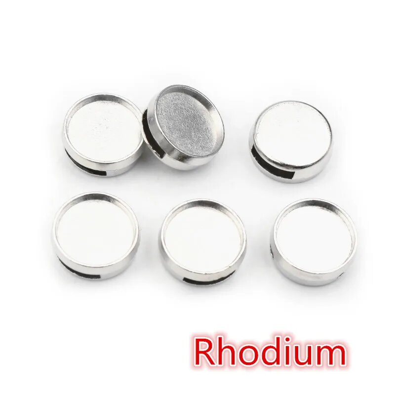 Кабошон подвески Wadsfred 20 шт черный металл Серебряный, A6-12