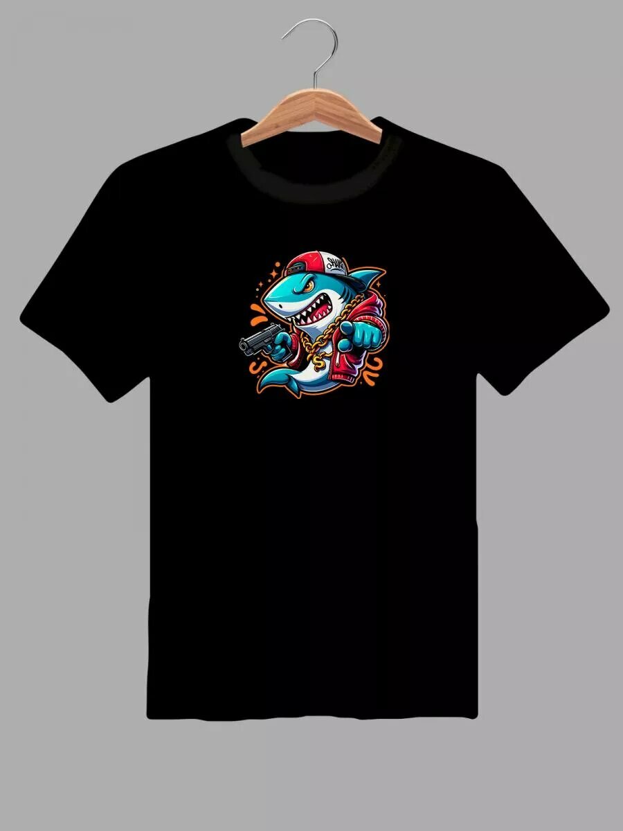 Футболка акула гангстер