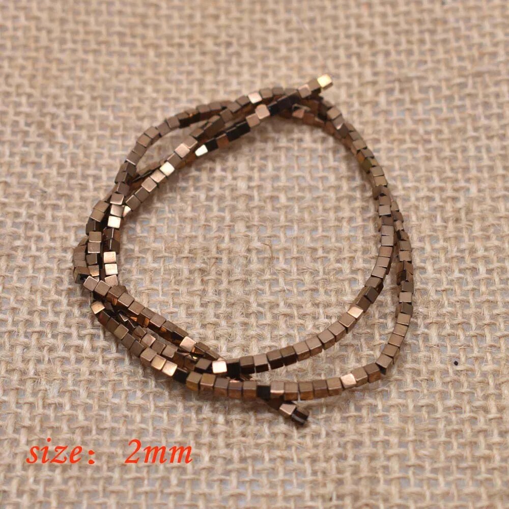 Квадратные бусины из гематита YanQi 20-2mm