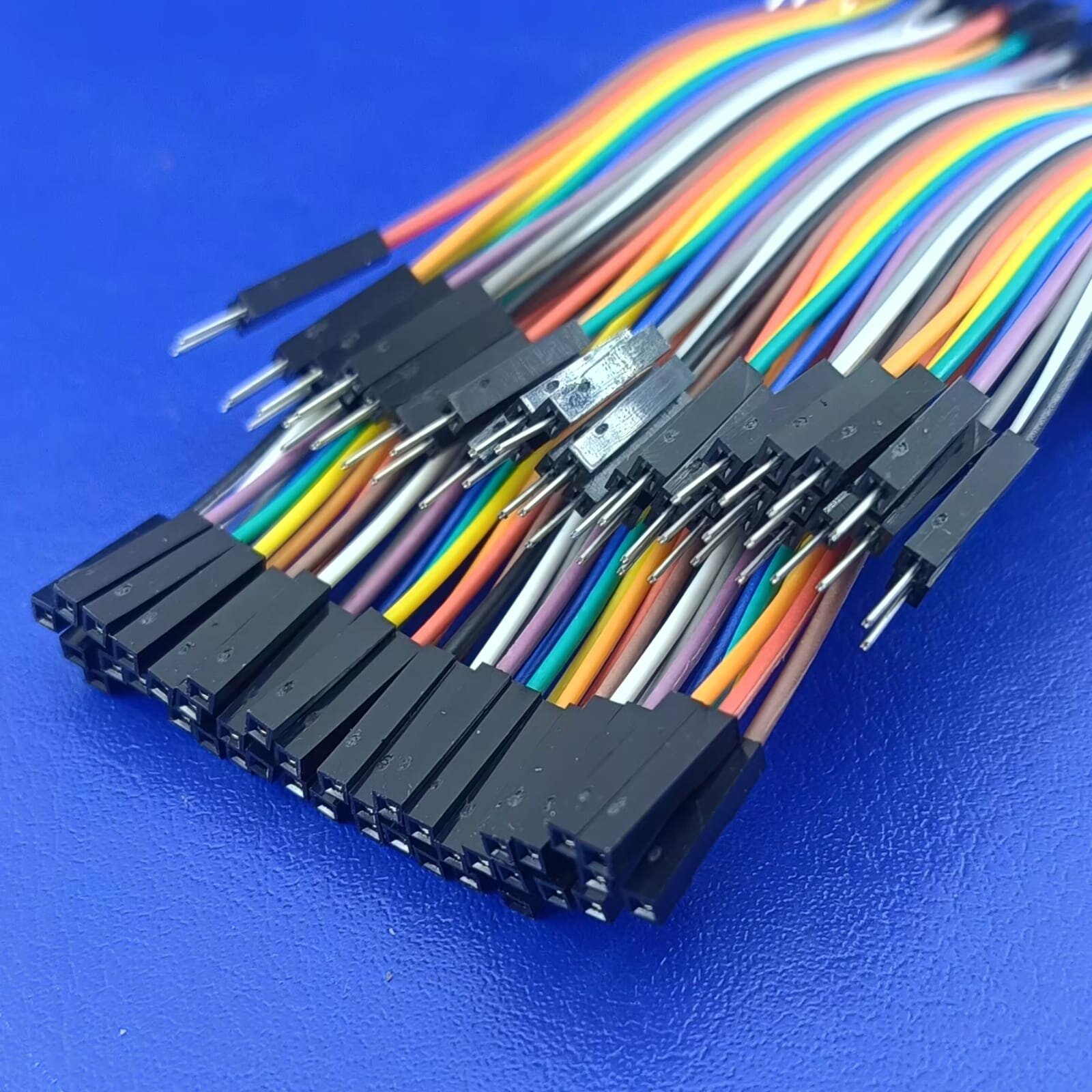 3 вида по 1 штуке провода-перемычки Dupont 40pin 30см 2.54мм (М-П)+(М-М)+(П-П)