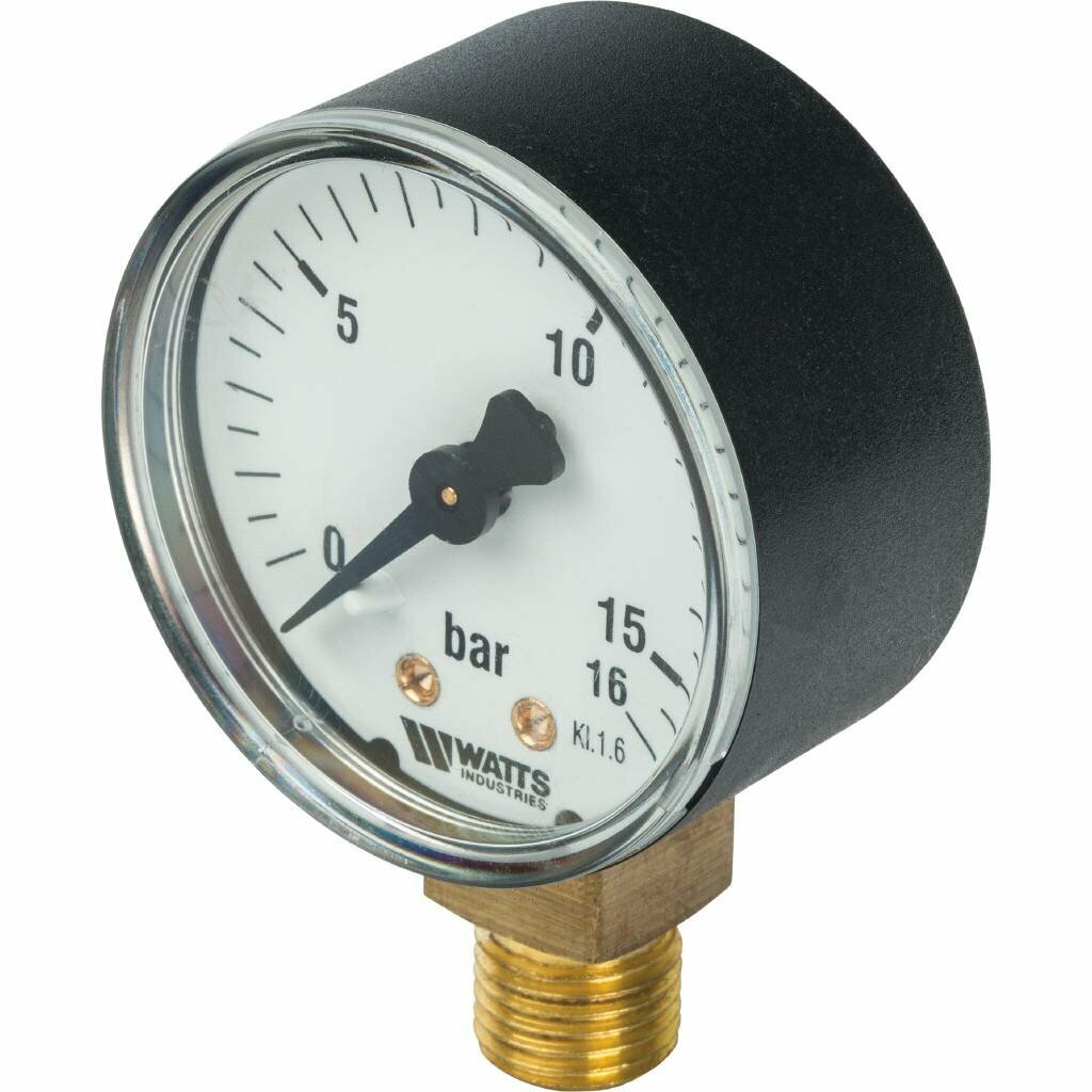 Манометр радиальный WATTS F+R200 50мм 1/4 давление 16 бар (10007384)