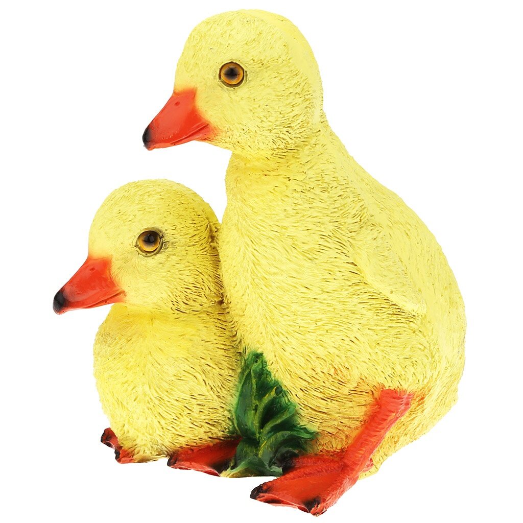 Скульптура-фигура садовая Домашняя Мода из полистоуна "Утята пара", 15х14х18 см (F975)