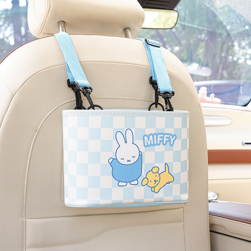 Мусорное ведро Miffy Rabbit, с синей и белой сеткой