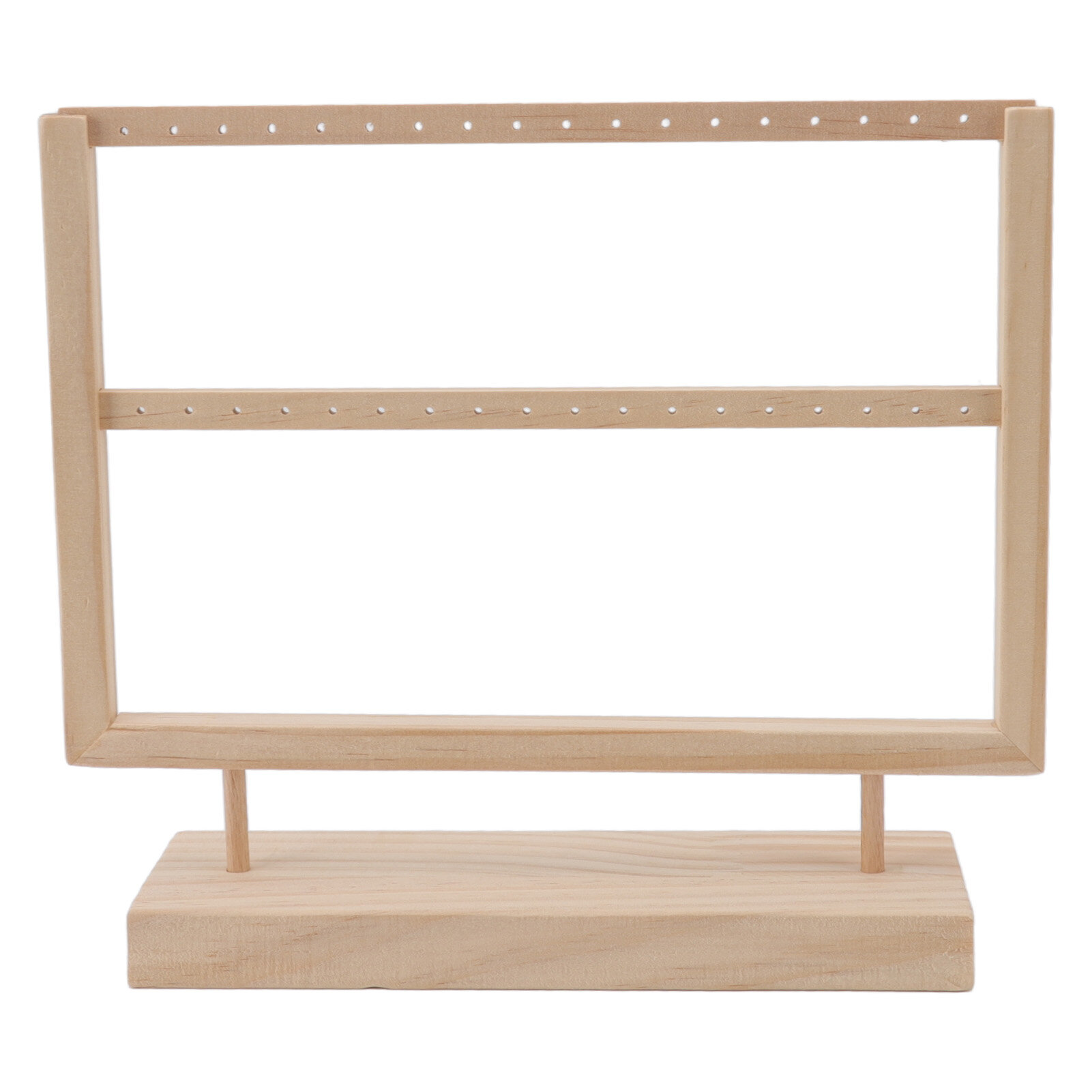 Подставка-органайзер для серег, цветной деревянный держатель для сережек, подставка для хранения ювелирных изделий, подставка для подвесных сережек, 2 слоя