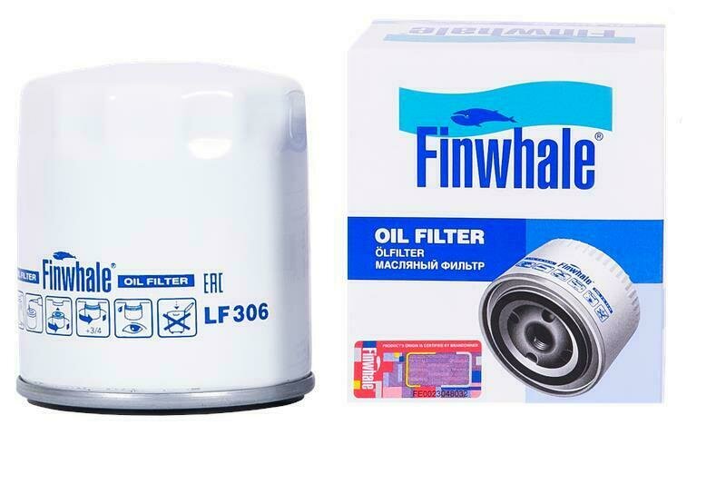 Фильтр масляный 1.8-2.0L Focus(04-11), C-Max, Mondeo(05-14), Mazda3(03-), Mazda5(05-12), Mazda6(02-), CX-5 (12-) LF306 FINWHALE