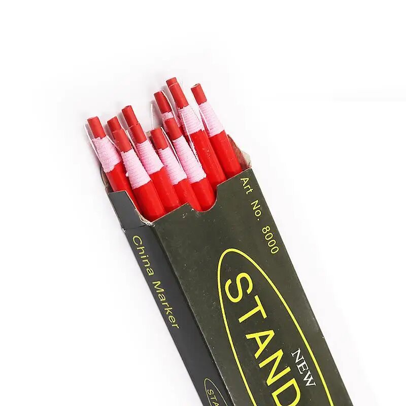 Меловые карандаши для ткани набор из 12 штук Красный, Red-12pcs