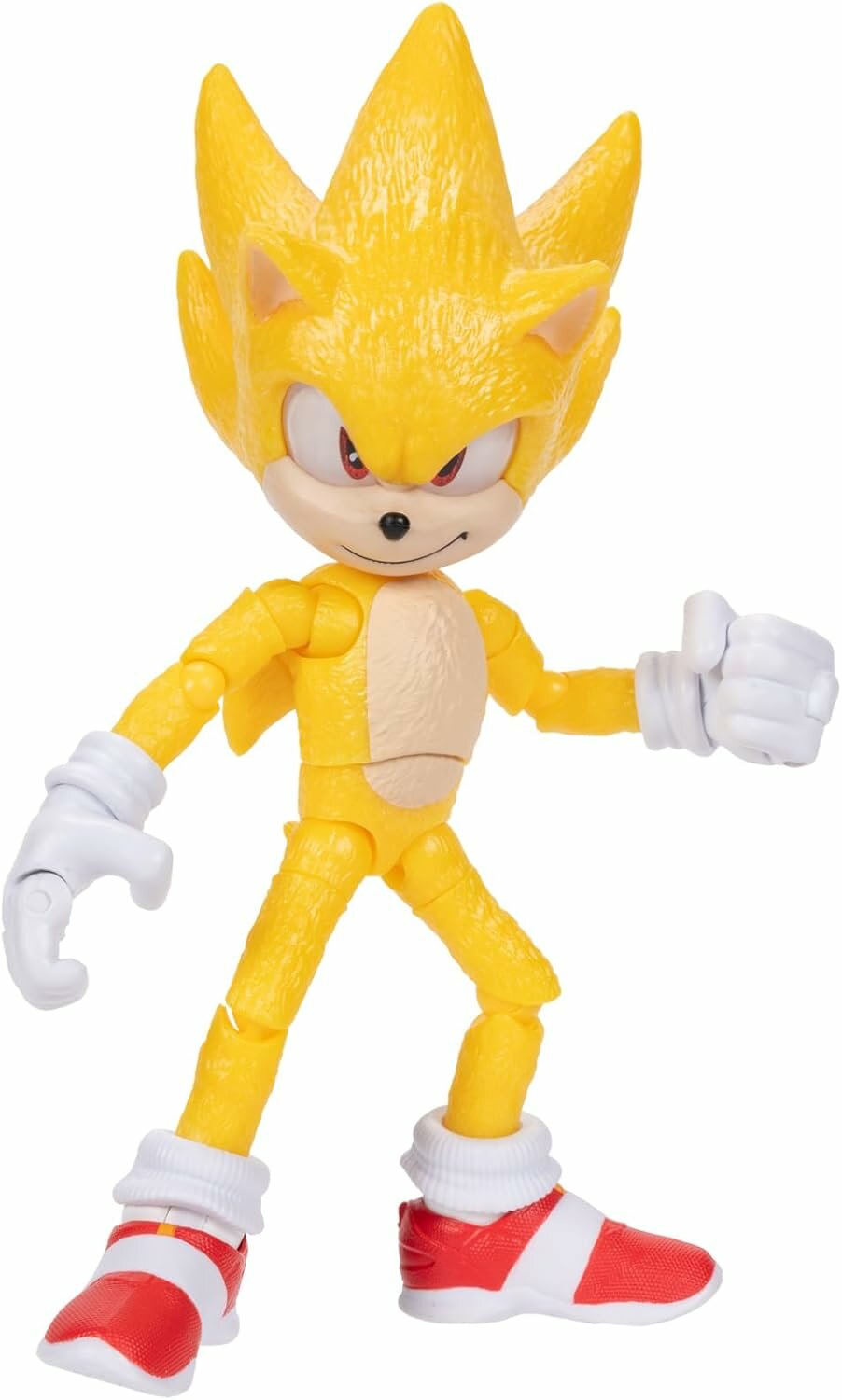 Sonic the Hedgehog 3 Movie фигурка Супер Соник, Highly Articulated Action Collector Toy Figure (12 см), Соник в Кино