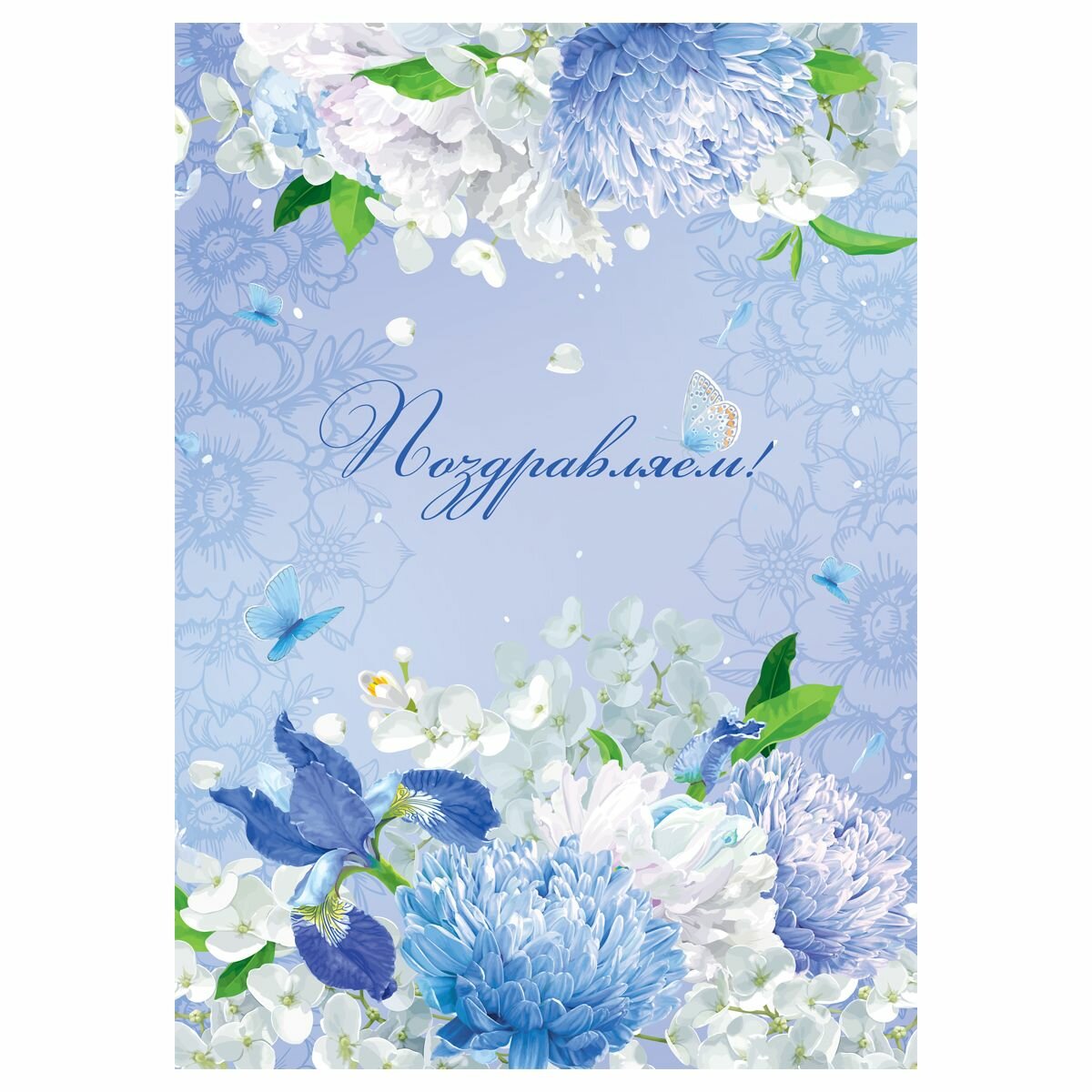 Папка адресная "Поздравляем" ламинированная, рисунок