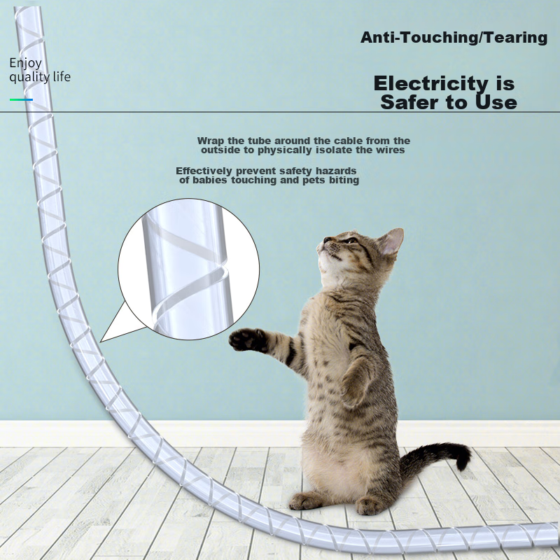 Трубка управления кабелем HAILE, длина 9 метров, диаметр 10 мм, Организатор провода, Оборотка кабеля, Защитник провода