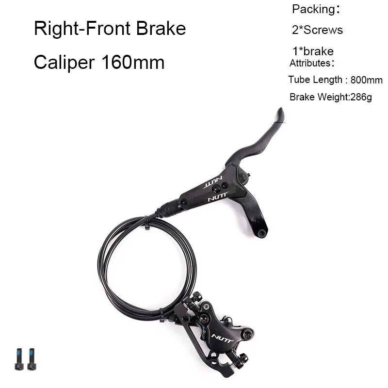 NUTT Гидравлические тормоза для велосипеда A3A074 Черный, RF 160