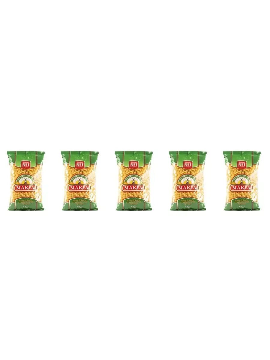 Макаронные изделия Макфа спирали, 400 г/5уп