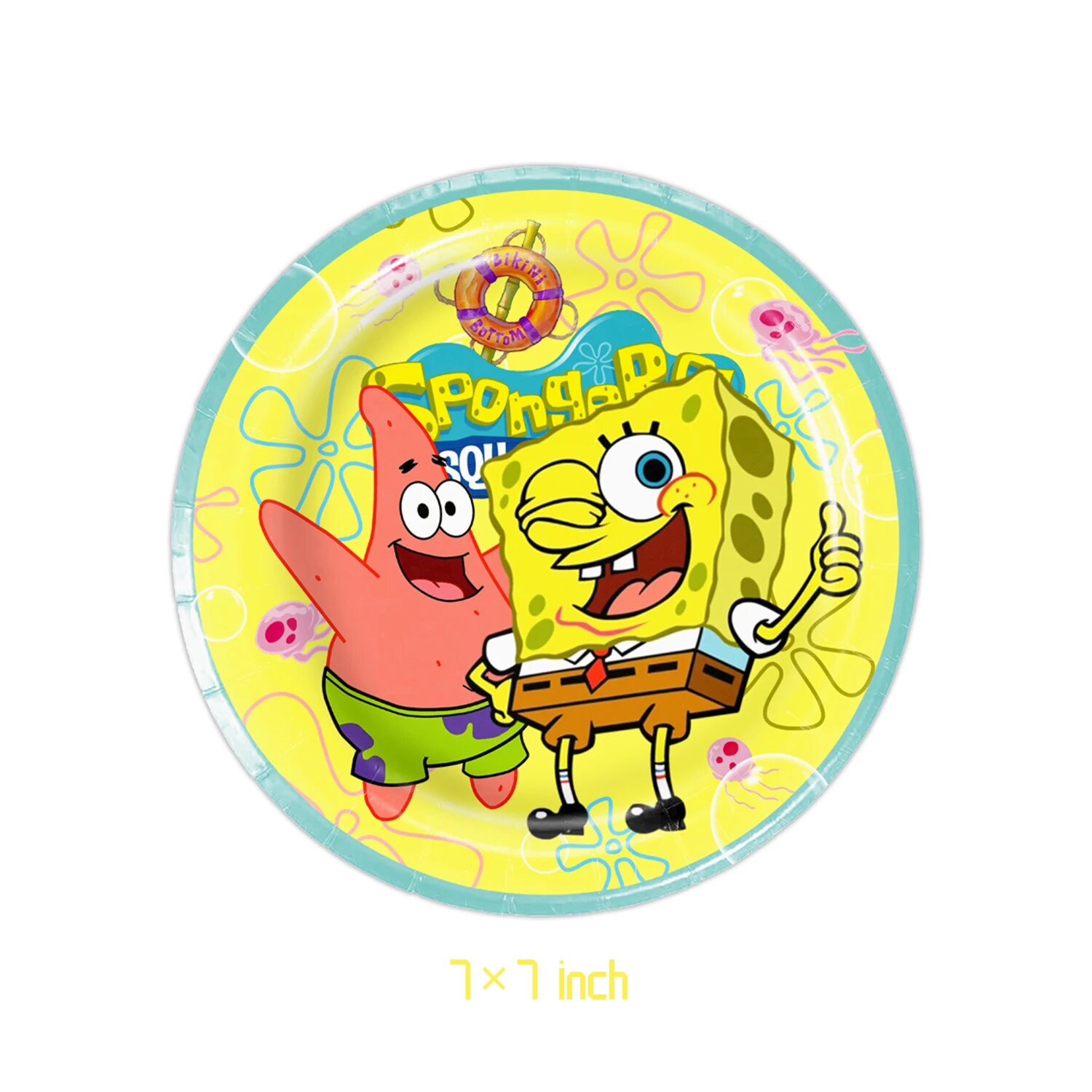 Набор для праздника Губка Боб 10pcs 7inch plate