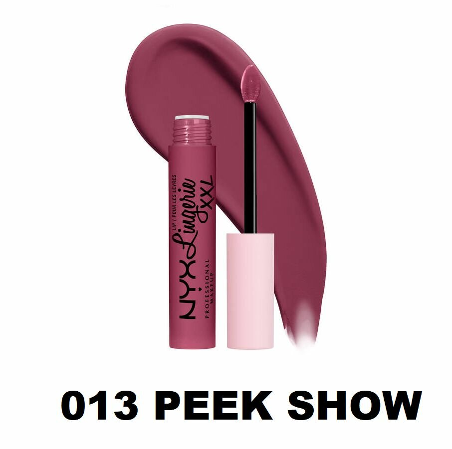 Жидкая Матовая помада для губ NYX LIP LINGERIE XXL 013 Peek Show, 4 мл