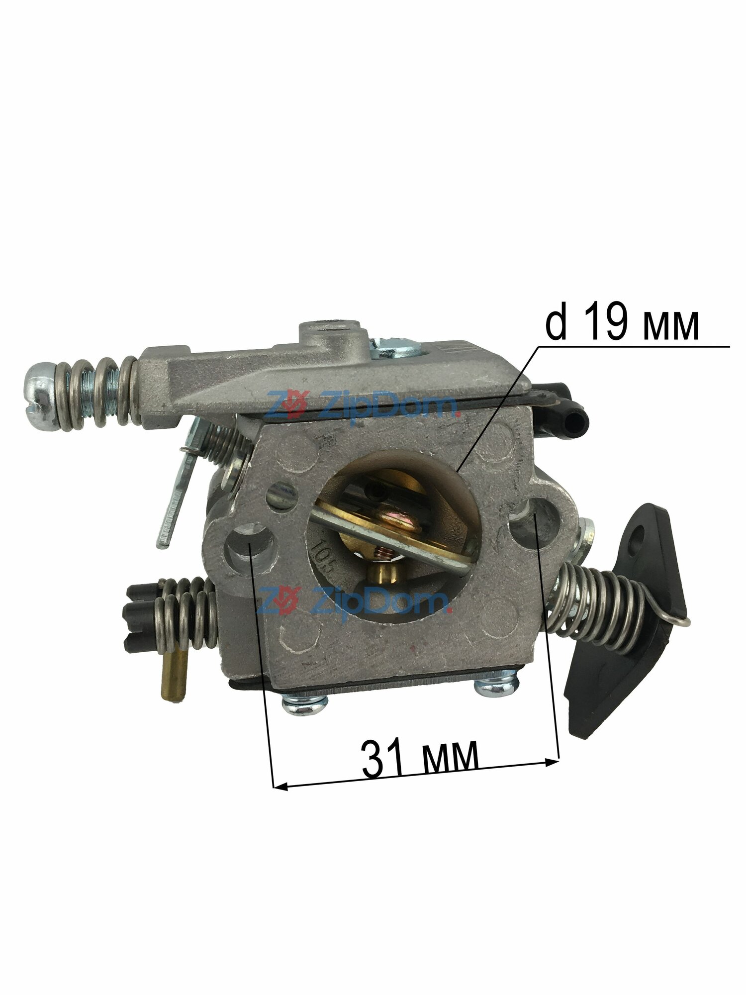 Карбюратор подходит для китайских бензопил объемом 38 см3 c трубкой подкачки Professional