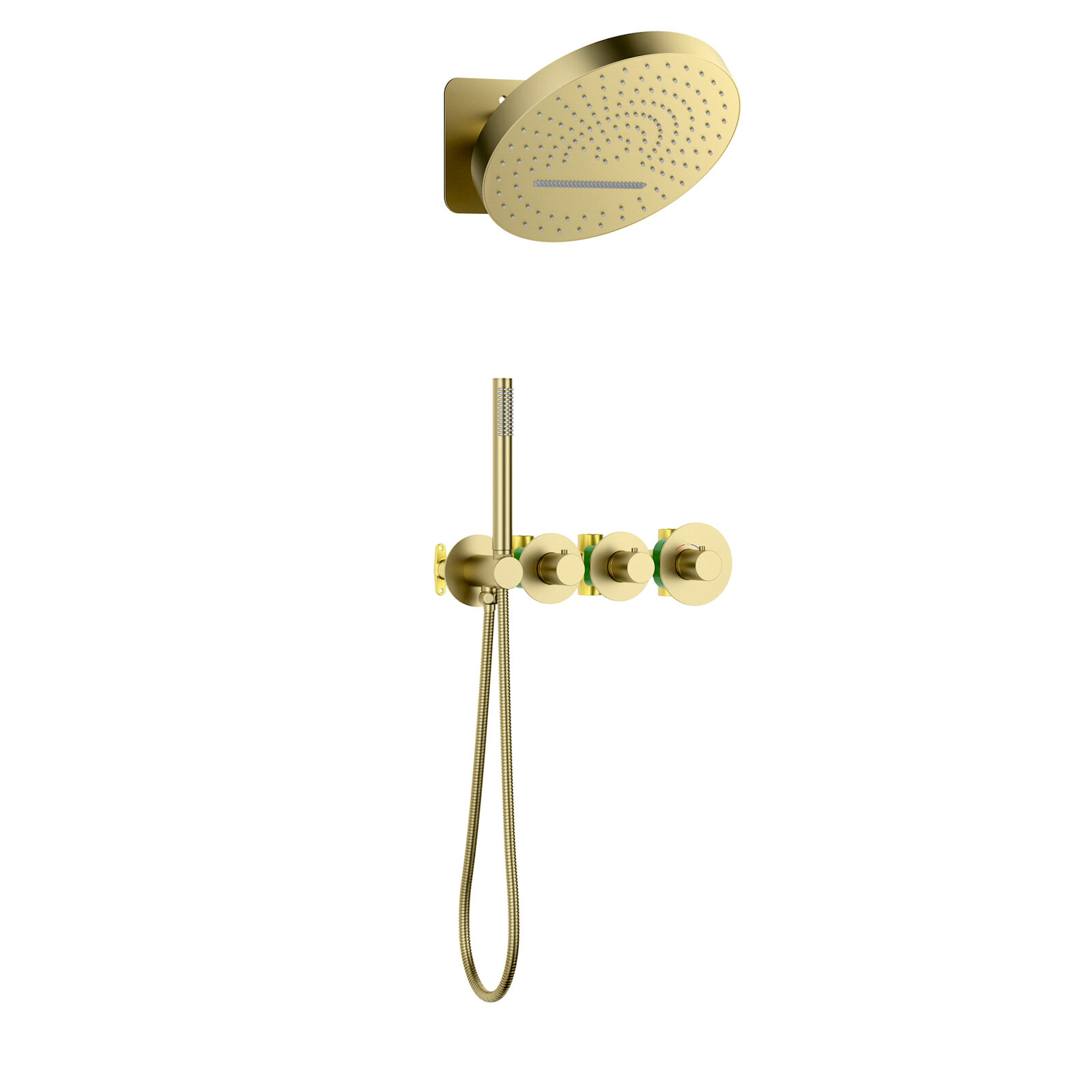 Душевая система встроенная с термостатом Timo Saona SX-2329/17SM золото матовое