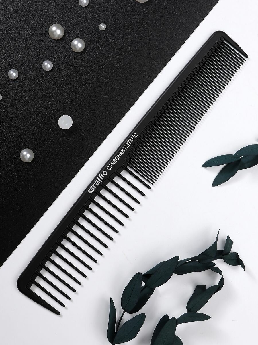 Gressio Расческа парикмахерская гребень карбоновый для волос